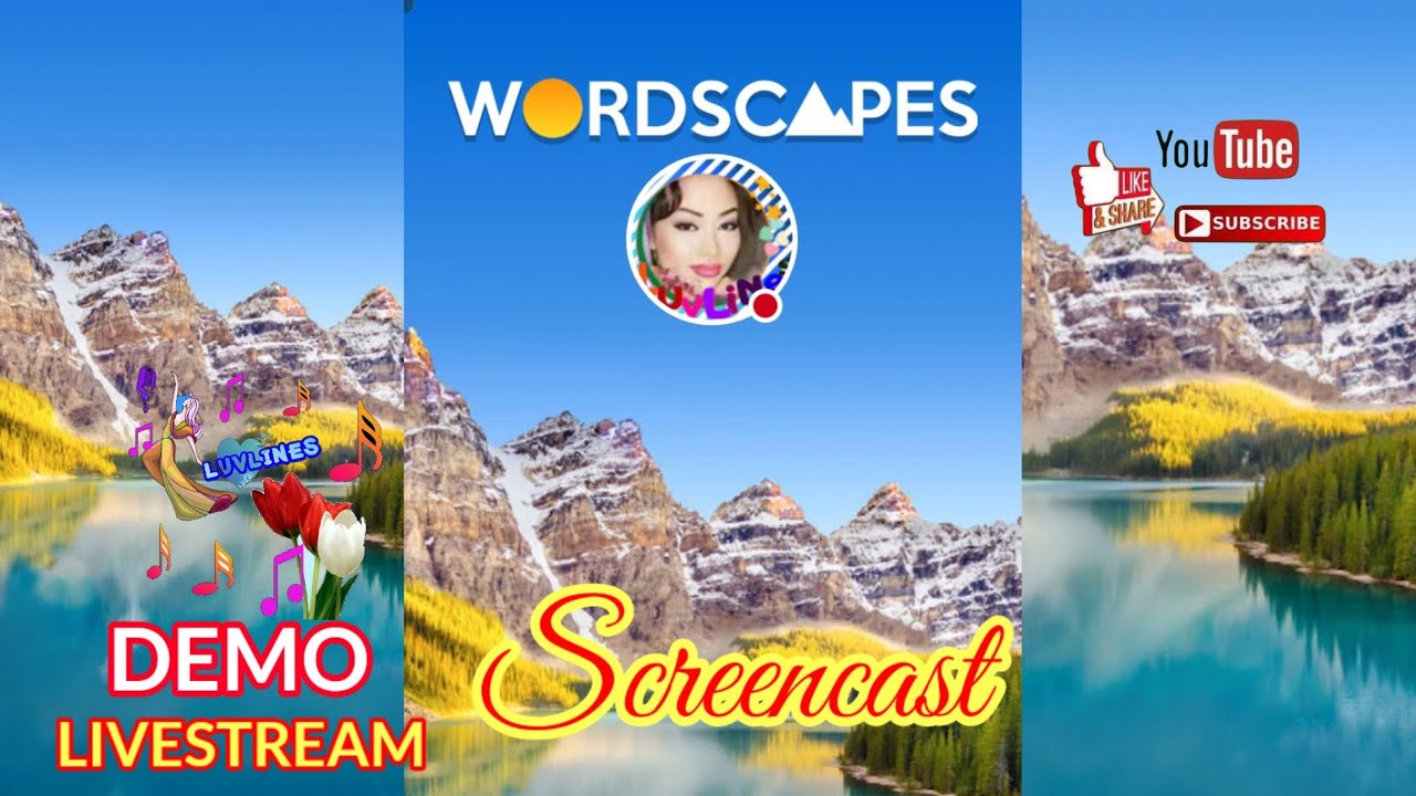 Welcome to luv lines Chill Game stream Wordscapes screen cast - YouTube