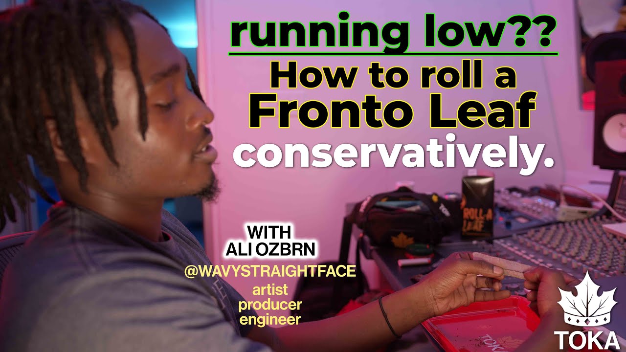 How to roll a Fronto Leaf with a little weed (Small blunt) - YouTube