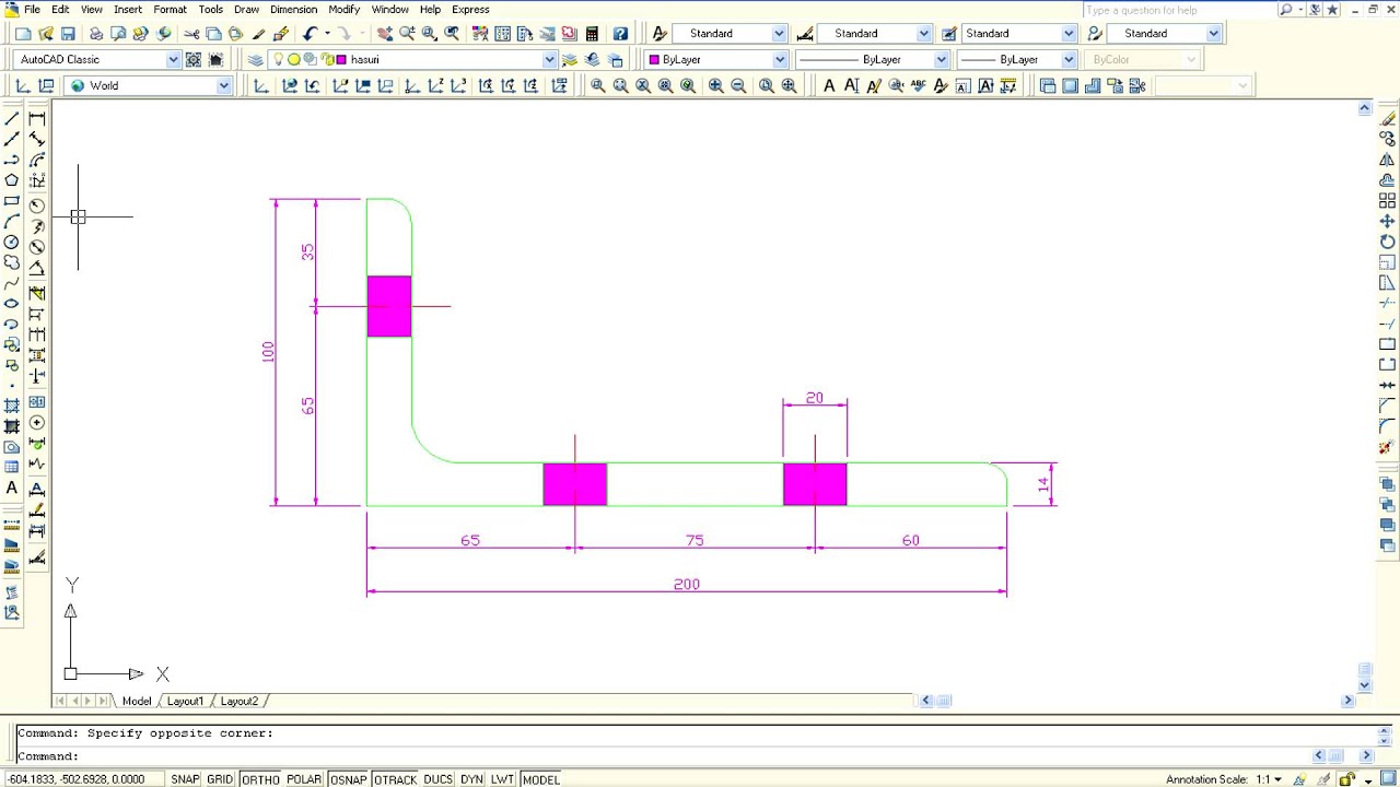AutoCAD demonstration Computer Aided Graphics - Lab12 (college) - YouTube