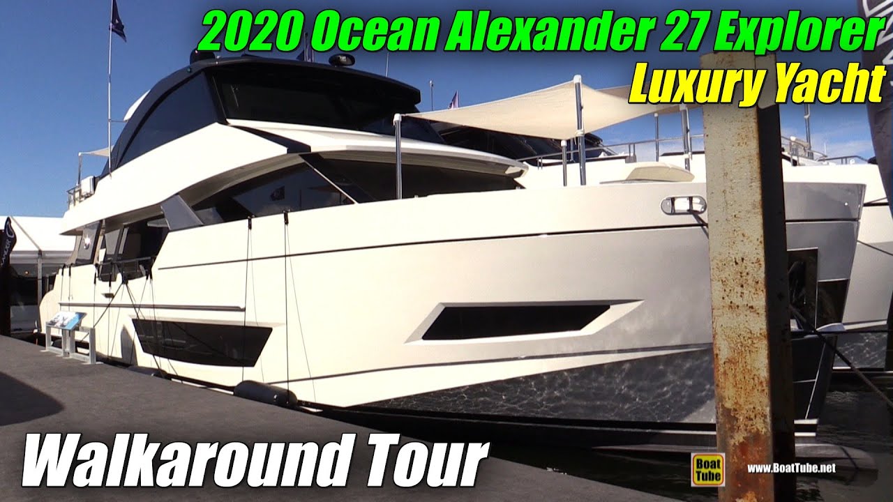 2020 Ocean Alexander 27 Explorer Walkaround Tour - 2020 Fort Lauderdale ...