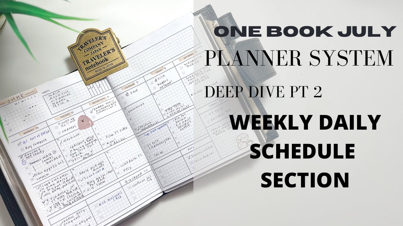 Weekly and Daily Planning | Planner System Deep Dive | One Book July ...