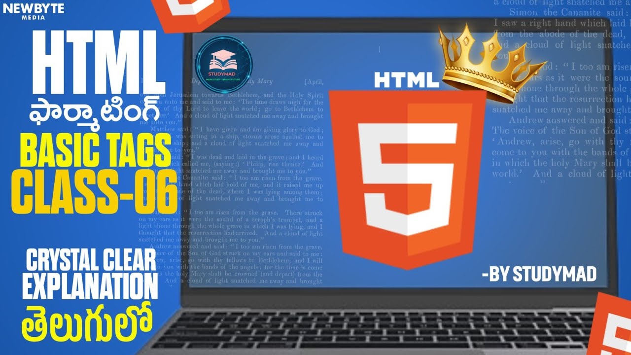 Html Formatting In Telugu Class 06html Full Course In Telugu Youtube