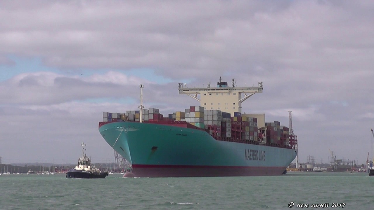 Emma Maersk departs Southampton next port call Le havre 12/04/17 - YouTube