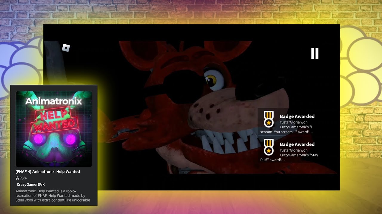 Roblox Fnaf 4 Animatronix Help Wanted [Part 2] Fnaf 1 Night 1 "Unexpected Jumpscare" - YouTube