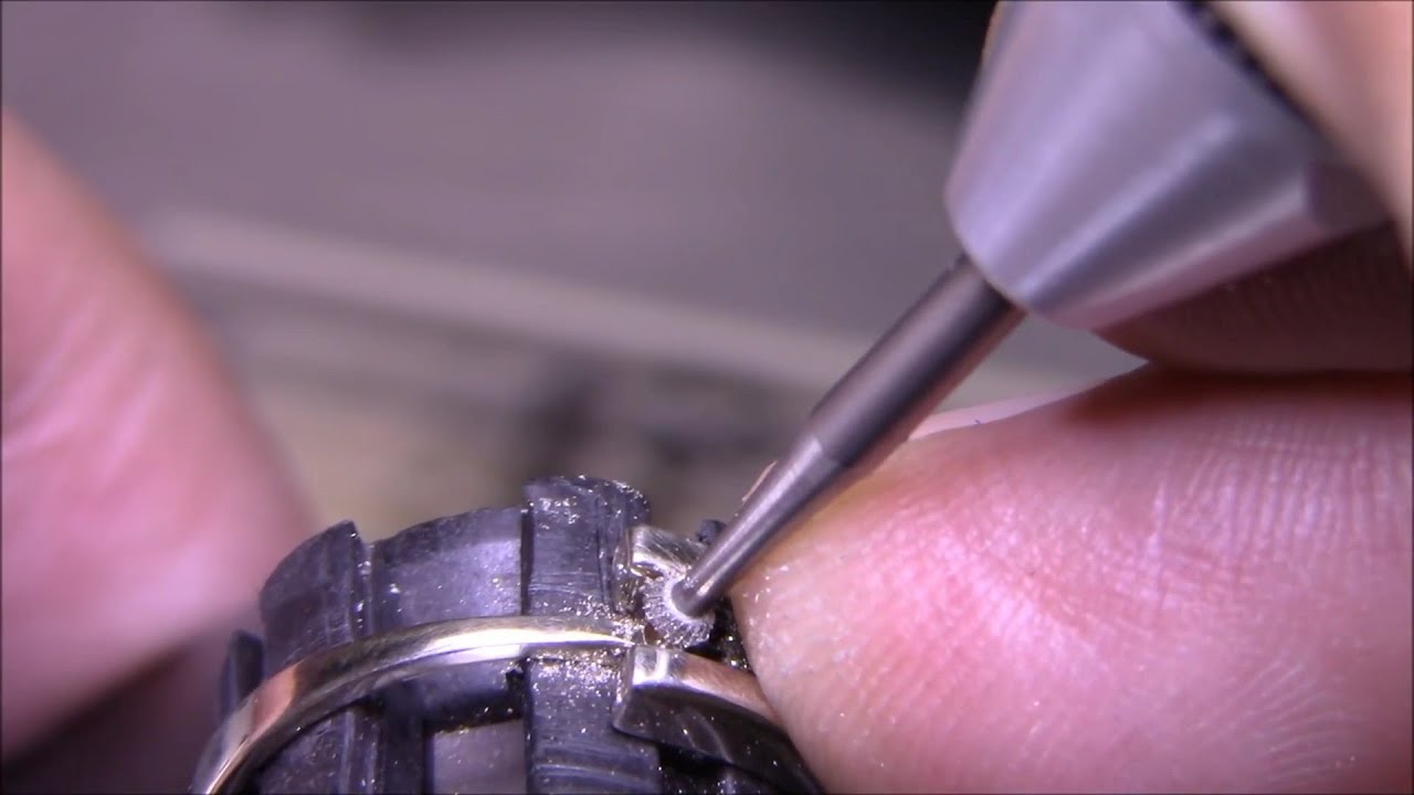 Stone setting || Diamond ring - YouTube