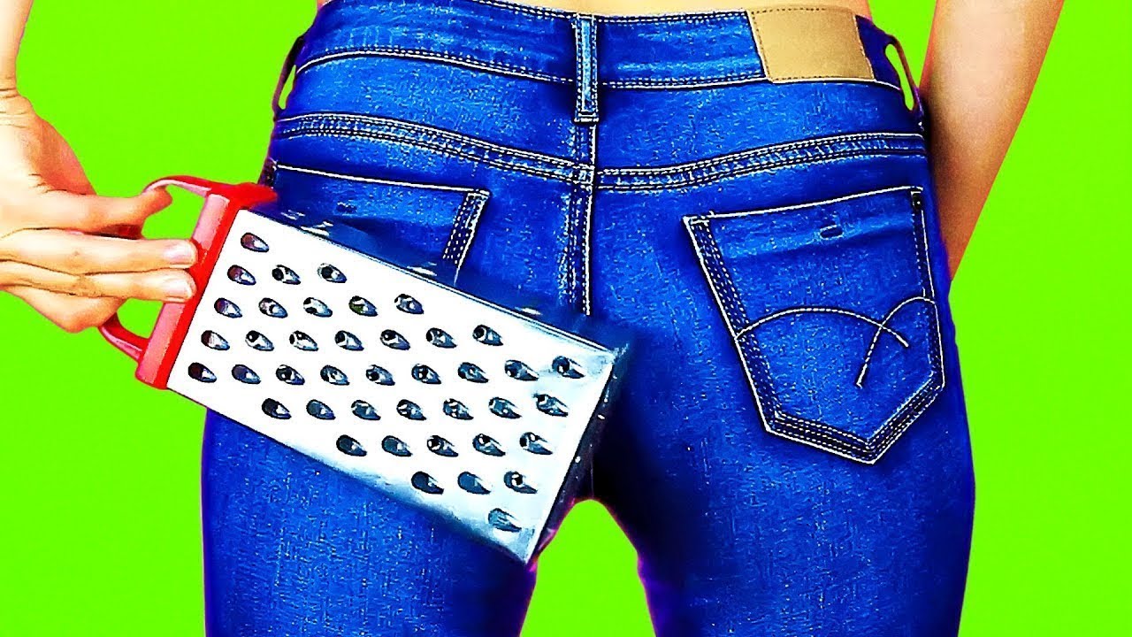 15 ASOMBROSOS Y FÁCILES TRUCOS CON JEANS - YouTube