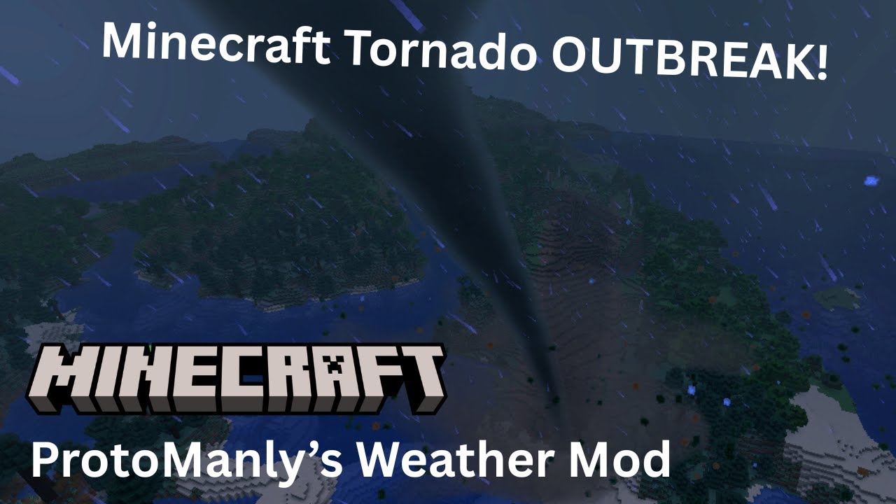 Minecraft Tornado OUTBREAK! ProtoManly's Weather Mod EP1 - YouTube