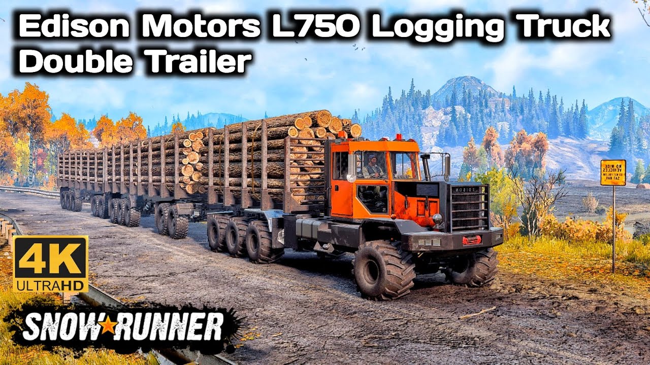 Edison Motors L750 Logging Truck In SnowRunner Season 14 #snowrunner # ...