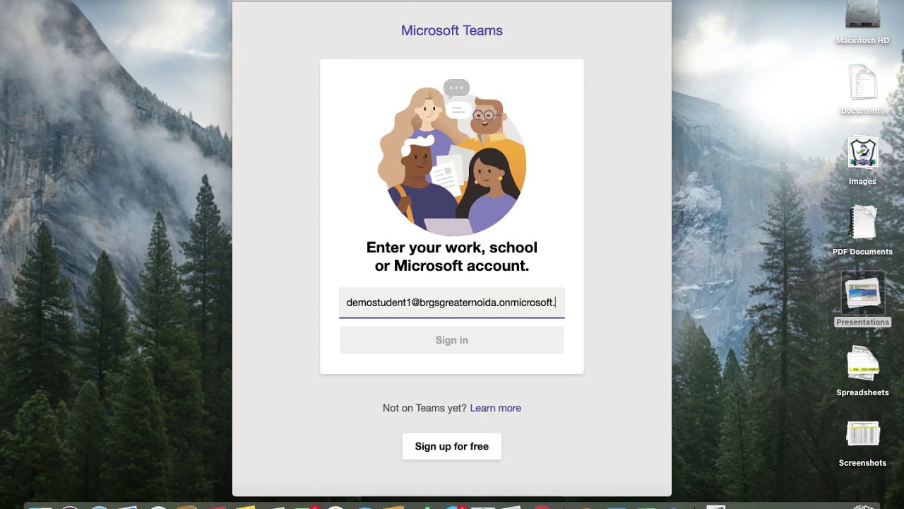 Log In MS Teams using a laptop - YouTube