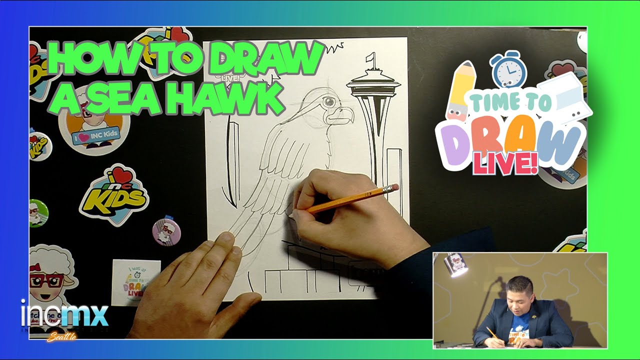 How to Draw a Sea Hawk | Time to Draw Live - YouTube