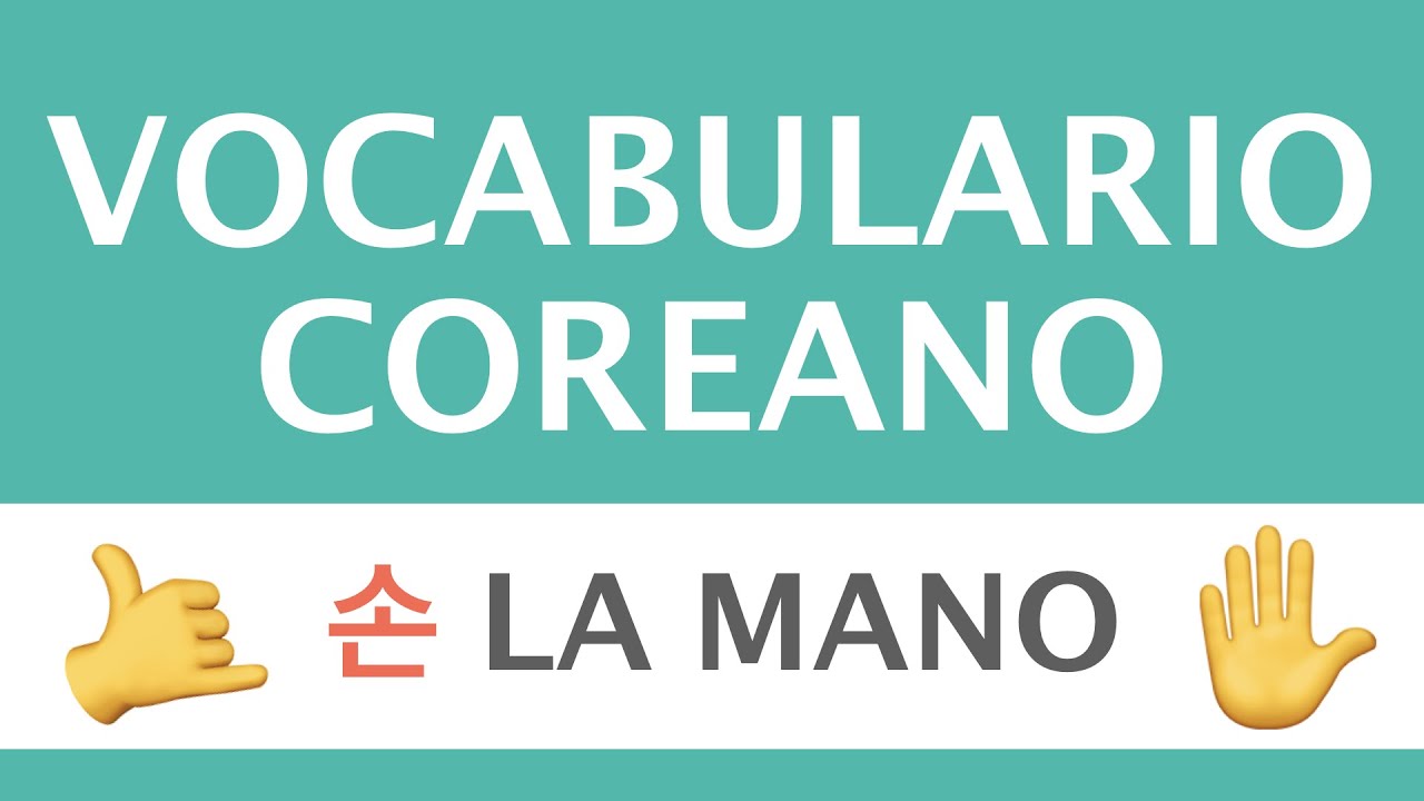 🤙👋손 / LA MANO | VOCABULARIO COREANO - YouTube