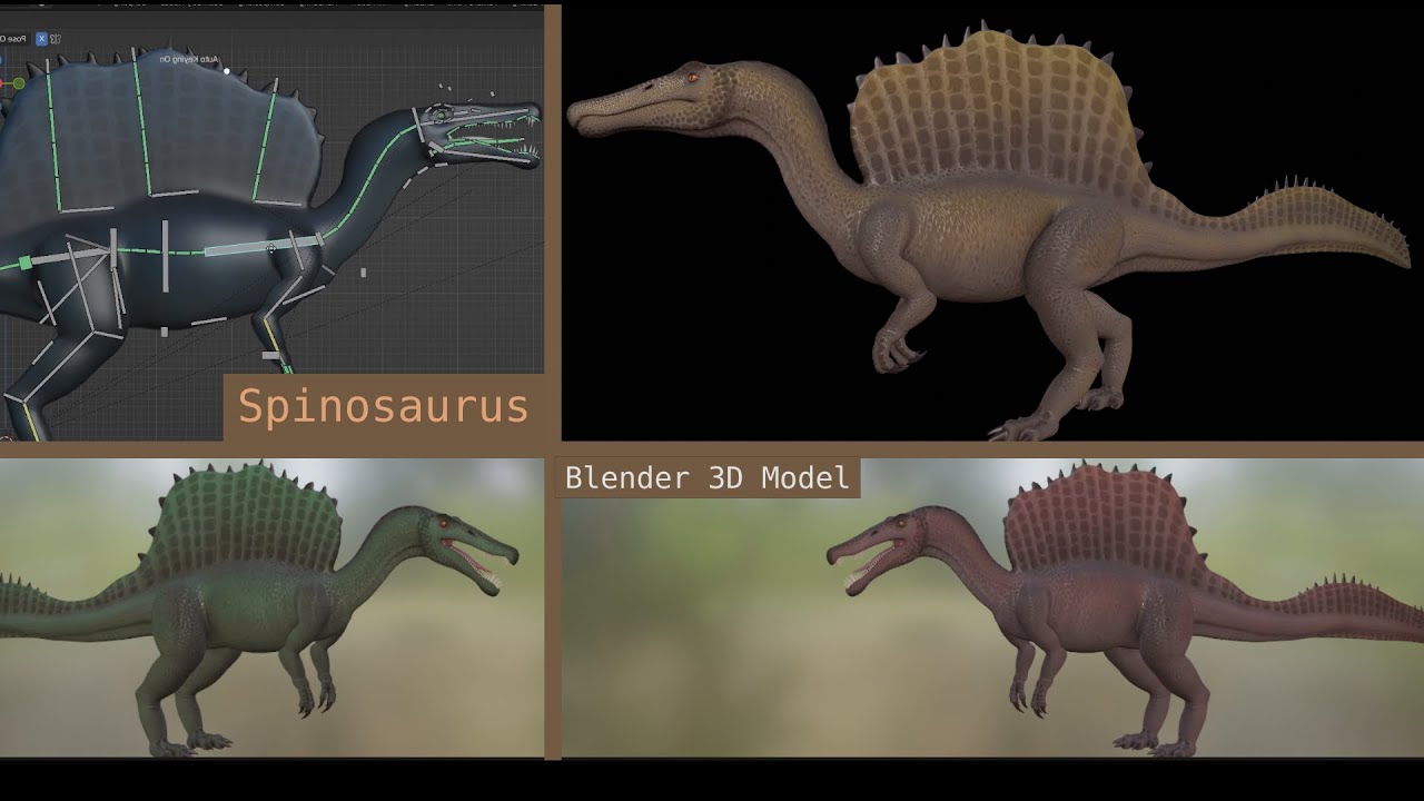 Spinosaurus | 3D Model Showcase - YouTube