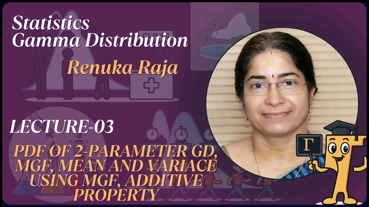 Gamma Distribution-03: pdf of 2-parameter GD, mgf, Mean and Variance ...