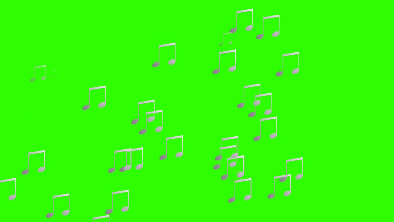 Music Note Rain Green Screen - YouTube