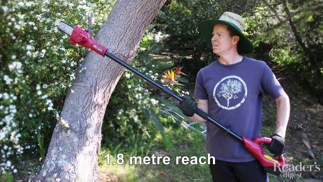 Reader's Digest Presents: Lenoxx Cordless Tree Lopper - YouTube
