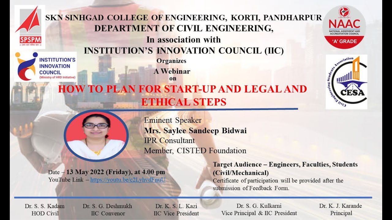 How to Plan for Start-up & Legal & Ethical Steps - YouTube