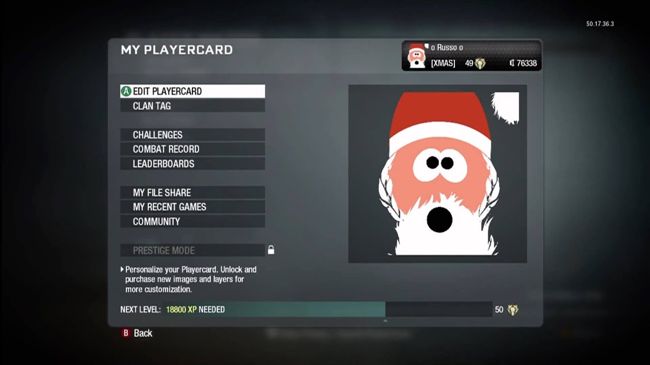 Call of Duty Black Ops: Santa Claus Emblem - YouTube