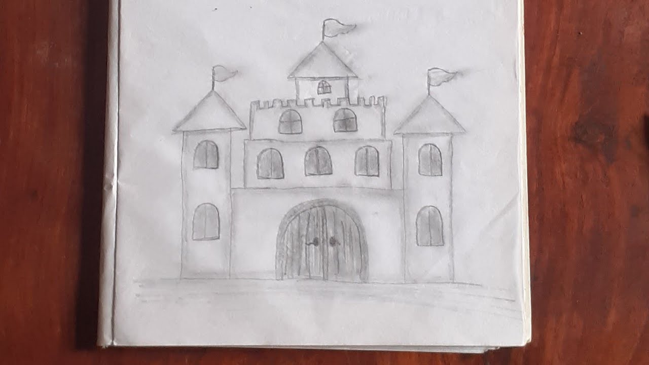 How to make Castle🏰|easy drawing for beginners||Sketch Aftetnoon||#easy ...