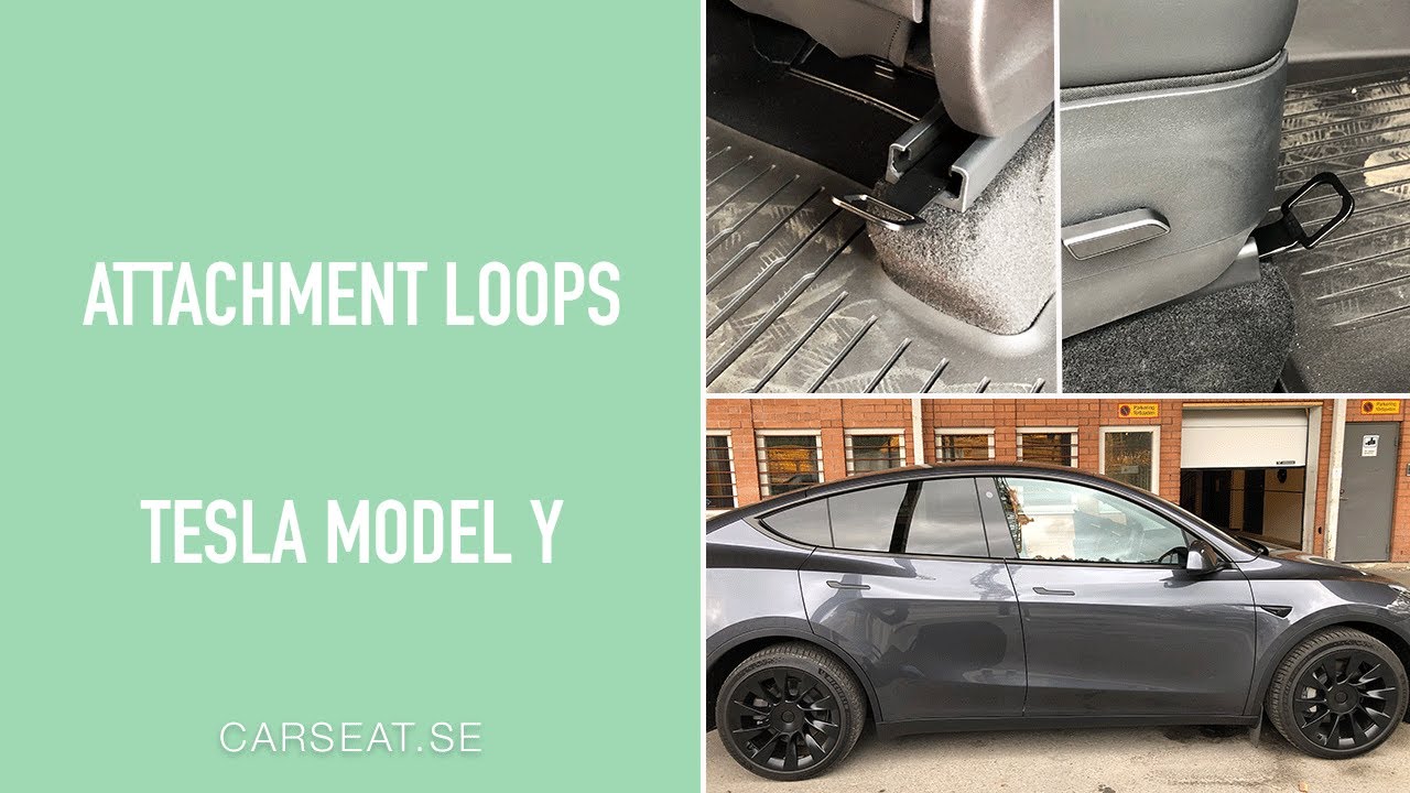 Three pairs of attachment loops - Tesla Model Y - YouTube