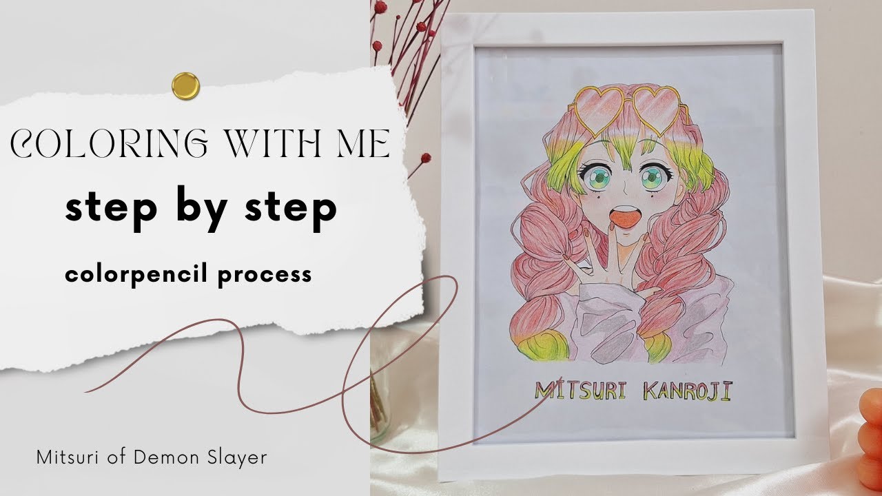 How to Color a Portrait Drawing! Easy Step by Step Color pencil Process ...