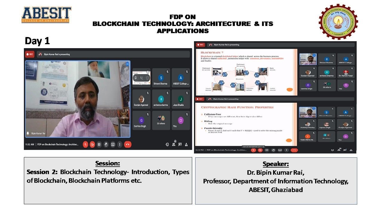 Session 2-Bipin Rai-FDP on Blockchain Technology Architecture & its ...