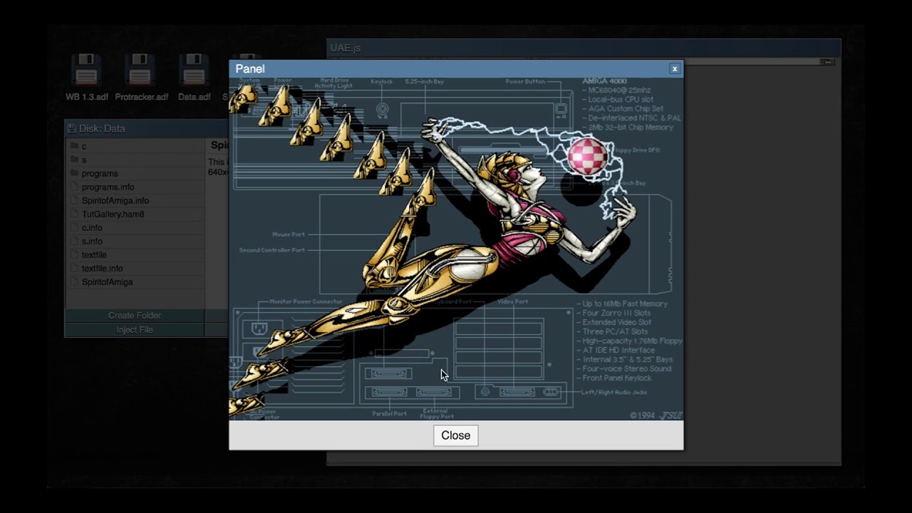 Amiga UAE.js-host integration demo 1 - YouTube