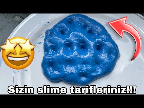 SİZİN SLİME TARİFLERİNİZİ DENİYORUM !!! TUTKALSIZ BORAXSIZ SLİME TEST - KOLAY SLİME NASIL YAPILIR