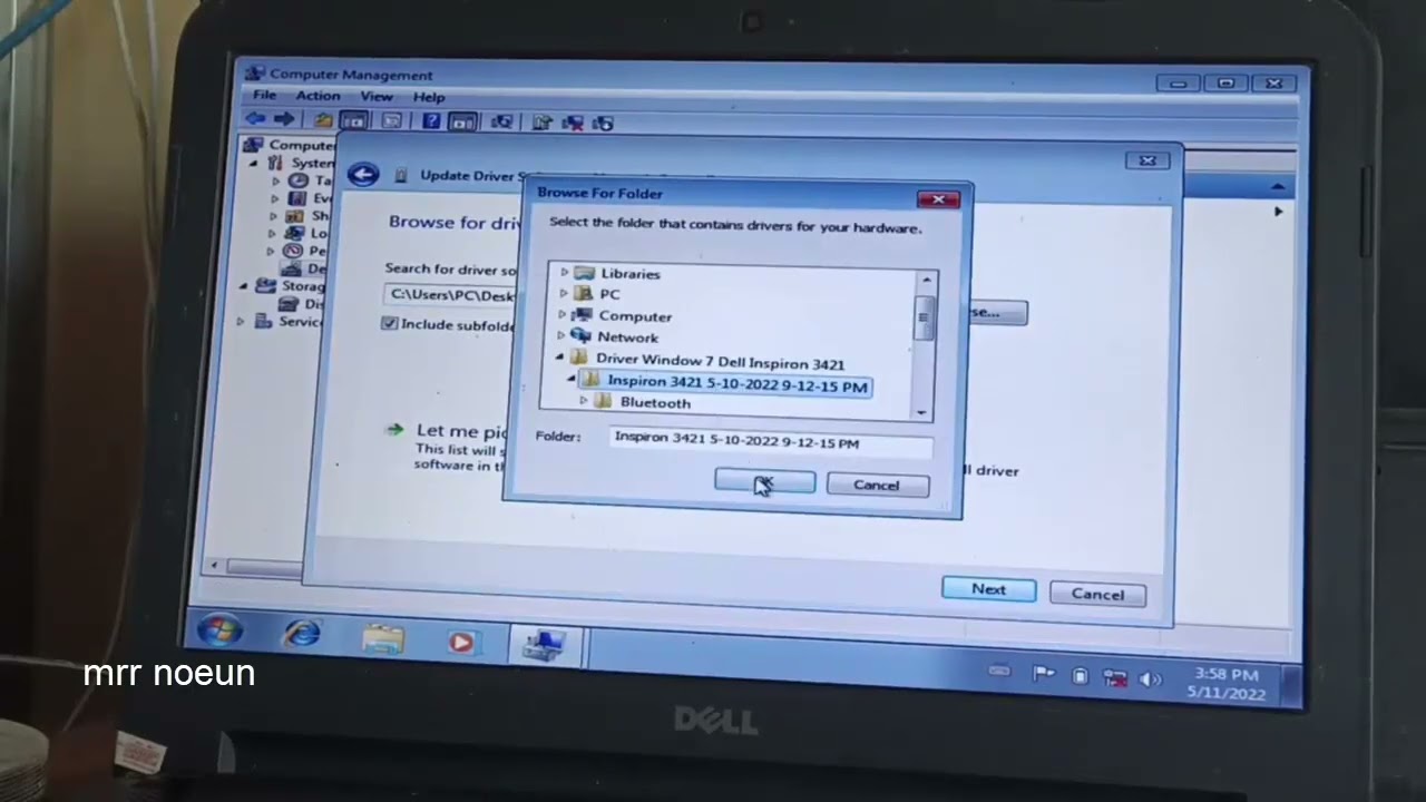 How to setup driver Window 7 Dell Inspiron 3421 Driver wifi VGA Video ...