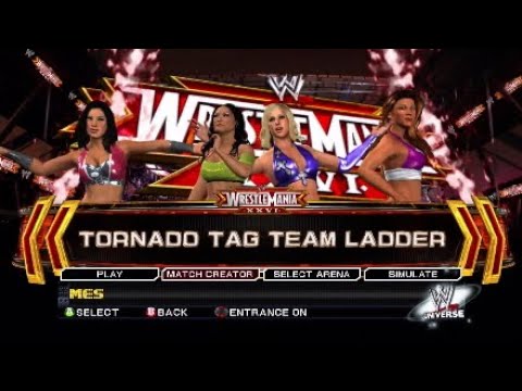 Gail Kim & Melina vs Michelle McCool & Mickie James - WWE SmackDown vs ...