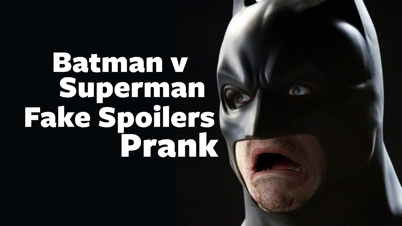 Watch Fans React to Fake 'Batman v Superman' Spoilers Prank - YouTube