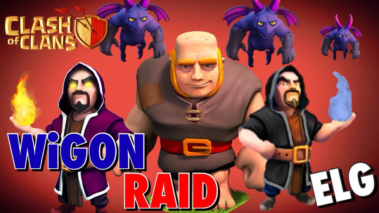 WiGON Attack Strategy Gameplay | Wizard Giants Minions Raids | Clash of ...