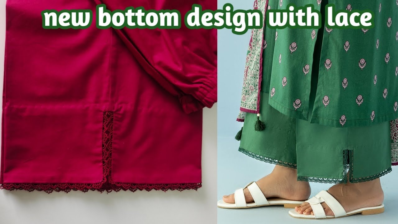 New bottome design, sleeves design ,chalk and daaman design cutting and ...