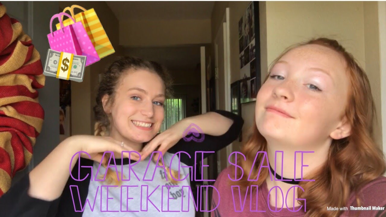 Garage sale weekend {vlog} - YouTube