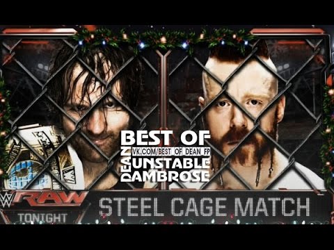 Highlights Dean Ambrose VS Sheamus Steel Cage match Raw 21.12.15 - YouTube