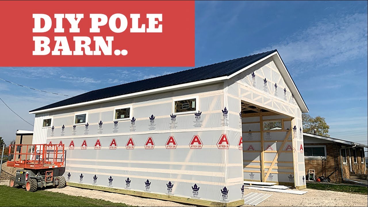 DIY POLE BARN - 28x40 - YouTube