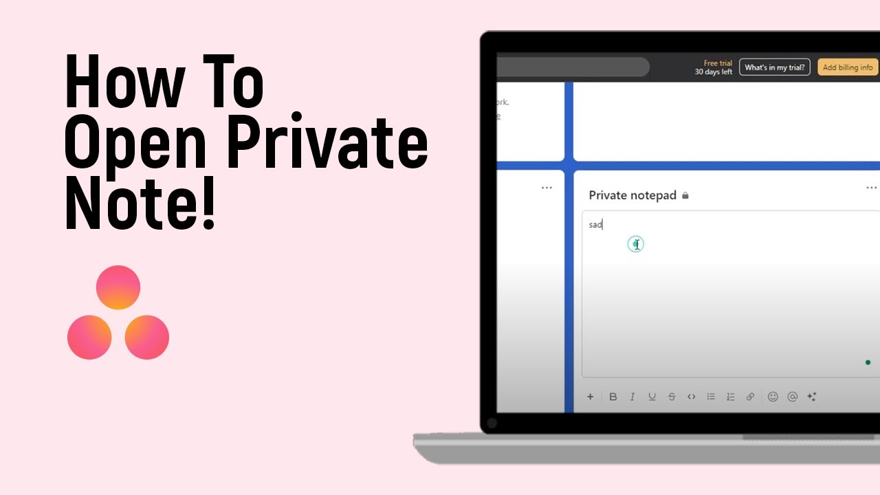 How to Open Private Note in Asana Account [easy] - YouTube
