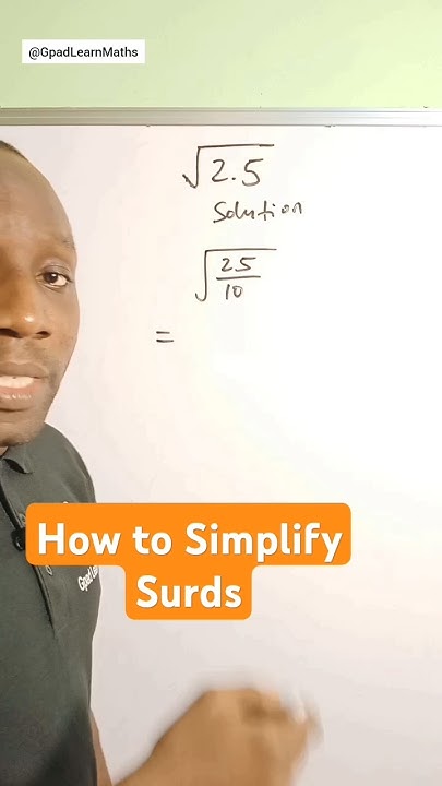 How to Simplify surds. #surds #roots #irrational #rationalisation # ...