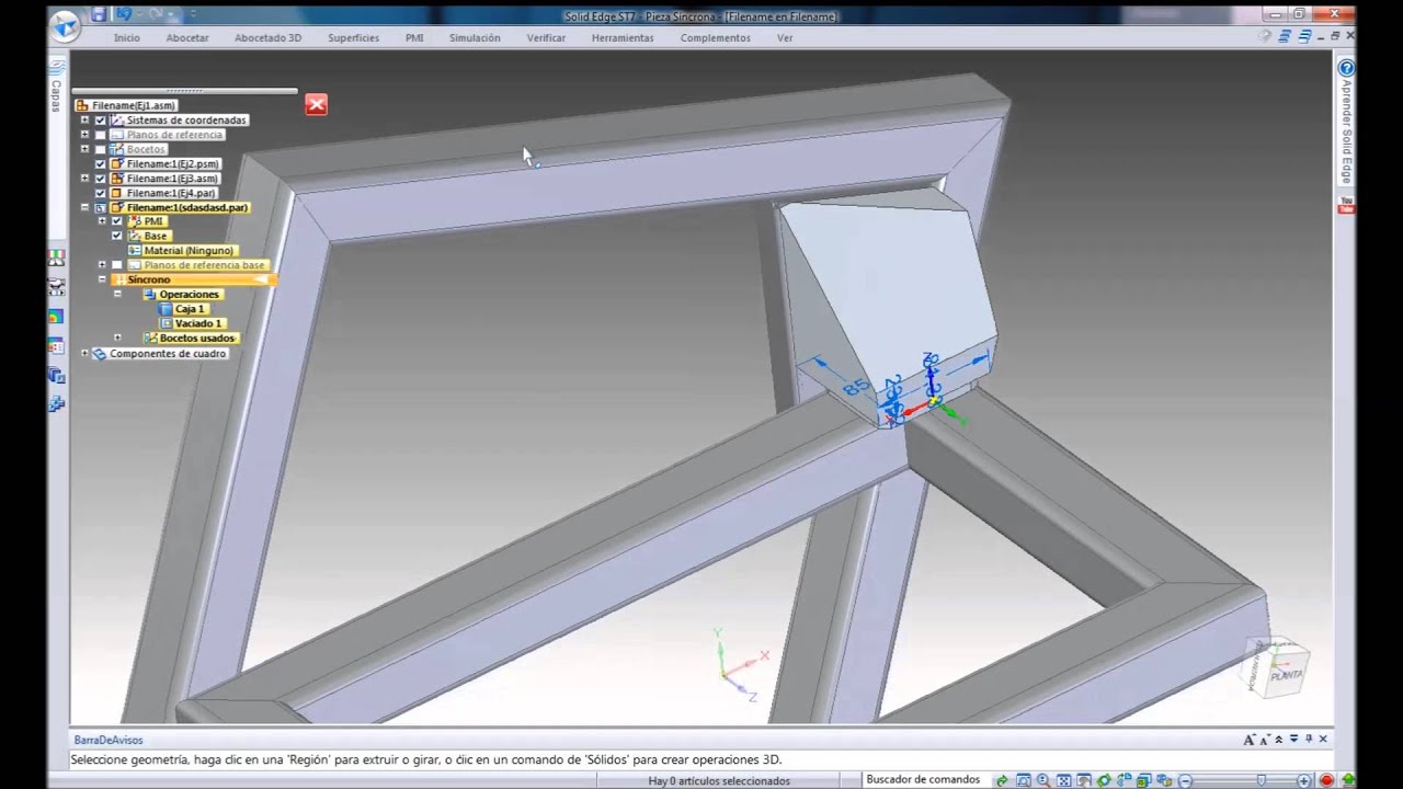 Como Diseñar y Trasformar un Solido en Chapa - Solid Edge - YouTube