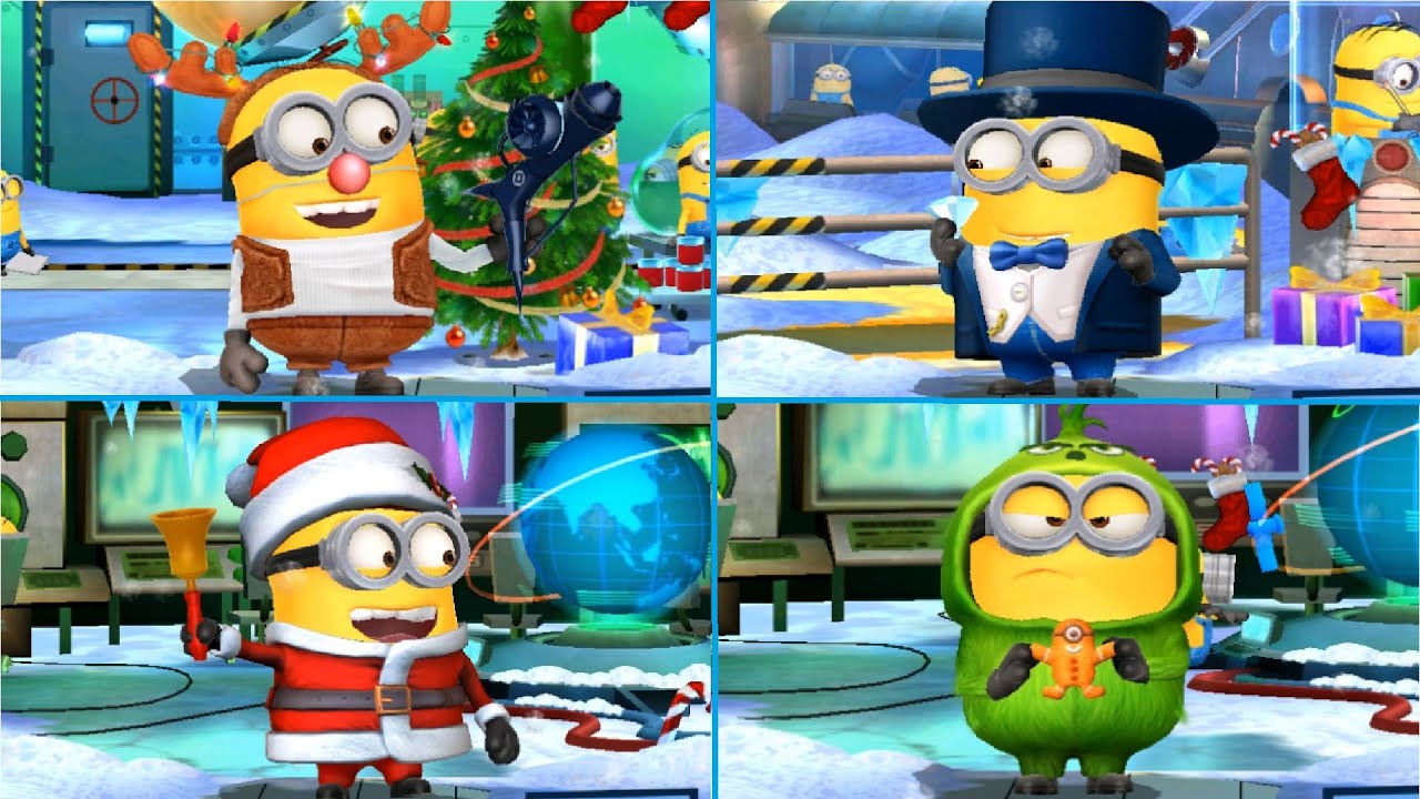 Minion Rush Reindeer / Minionaire / Green / Santa all rooms rank 40 ...