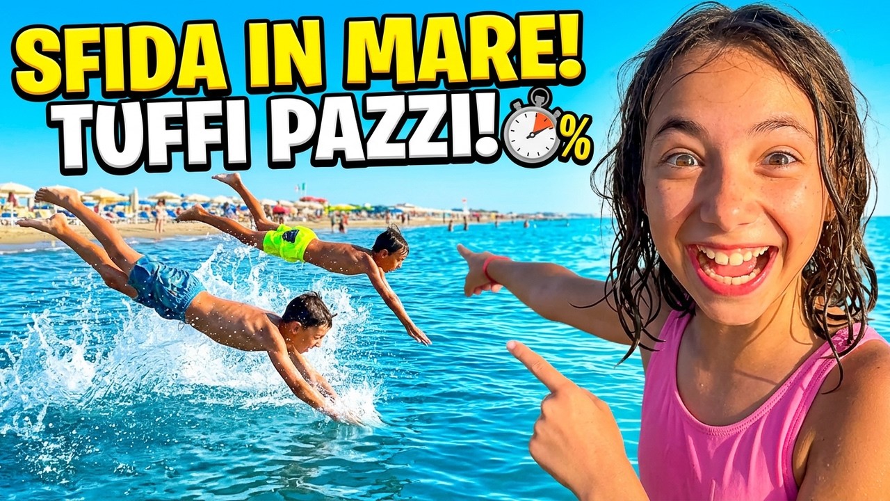 Giornata al Mare con i Cuginetti: Challenge e Tuffi! 🌊 - YouTube