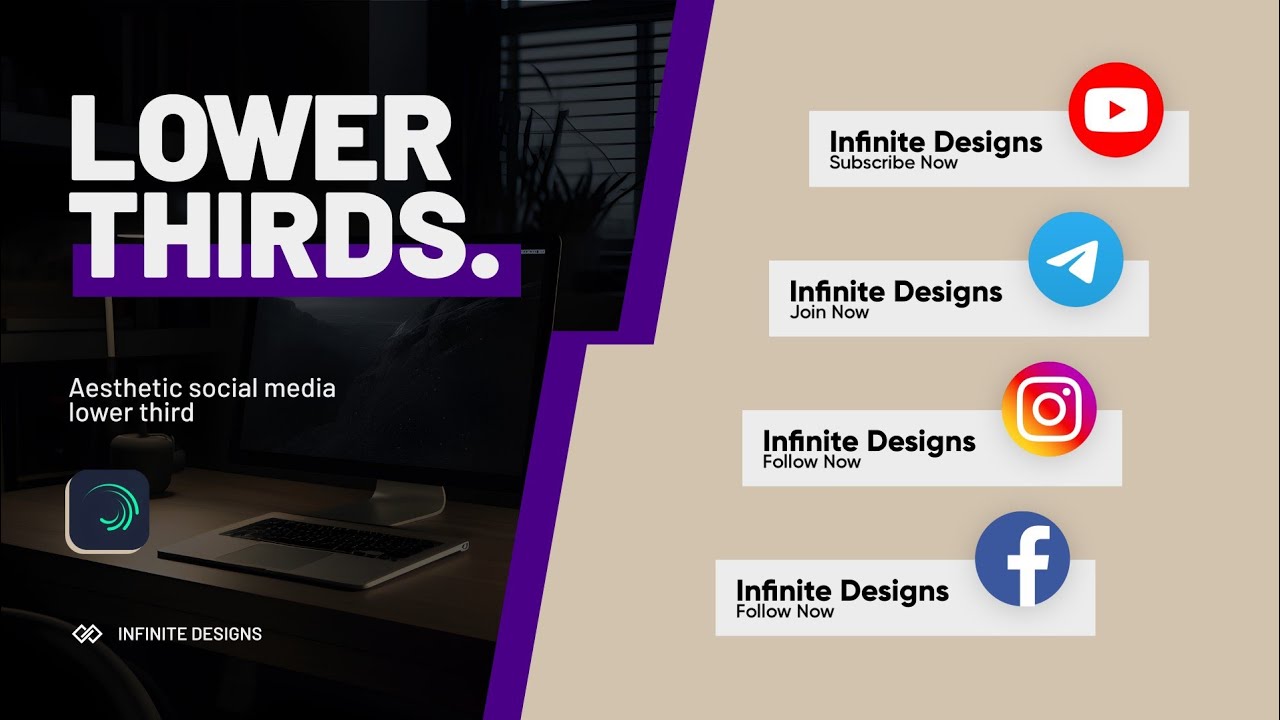 Lower thirds | Aesthetic lower thirds for youtubers | Alight motion ...