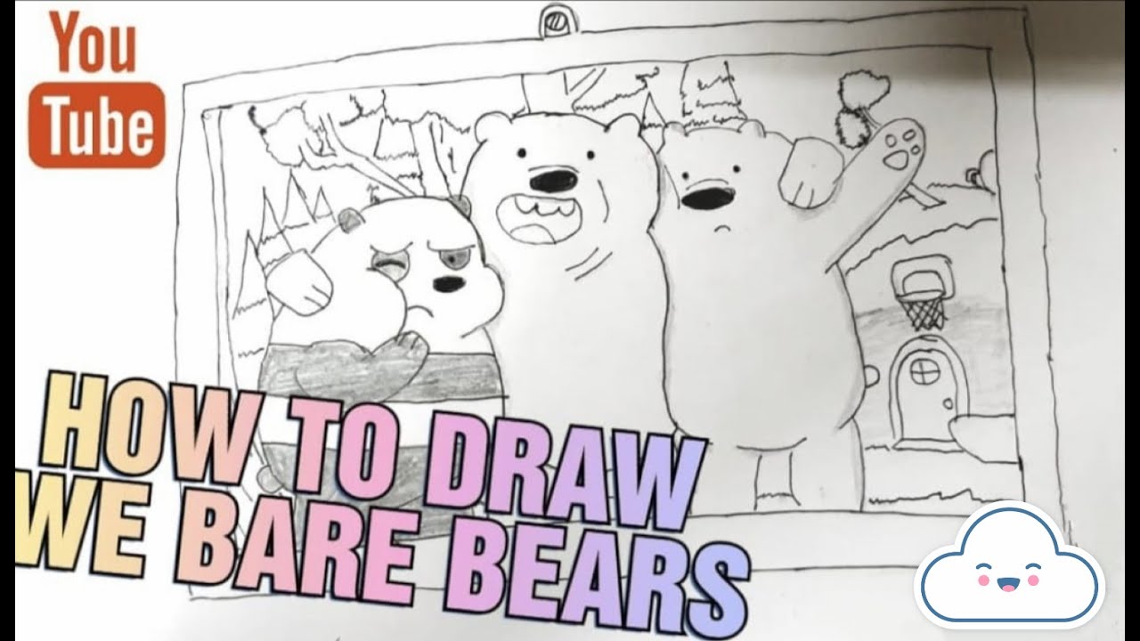 How to draw WE BARE BEARS easy - YouTube