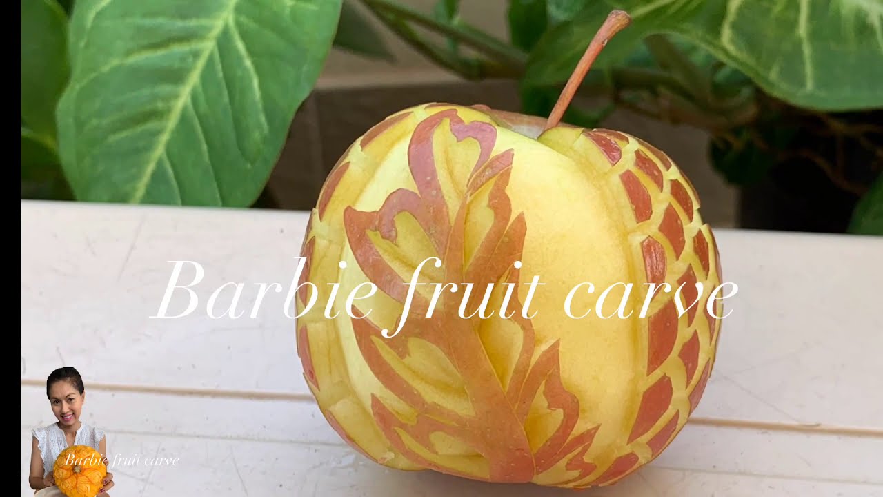 New Ideas how to do apple carving art design Ep.5 for beginner | Barbie ...