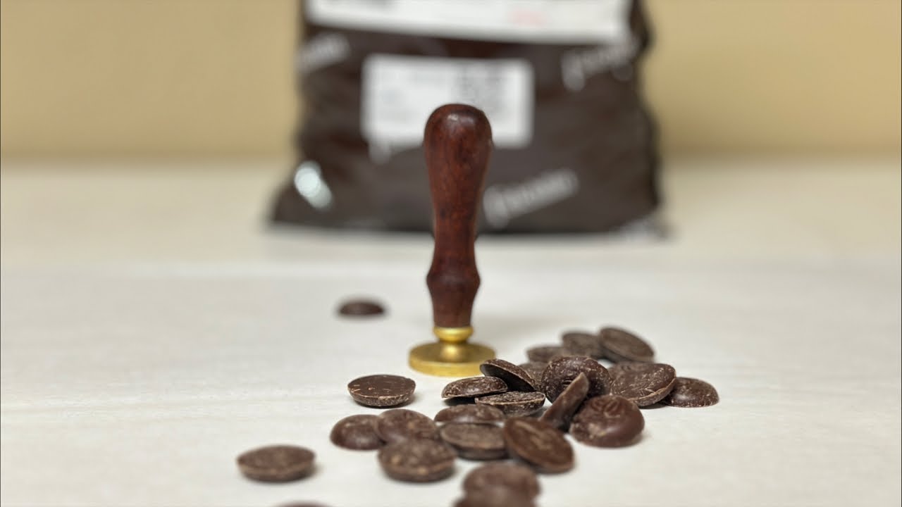 Live Chocolate stamps making with couverture dark chocolate. - YouTube