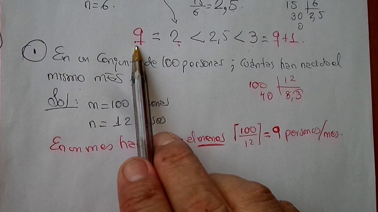 PRINCIPIO DE DIRICHLET GENERALIZADO (matemática discreta) - YouTube