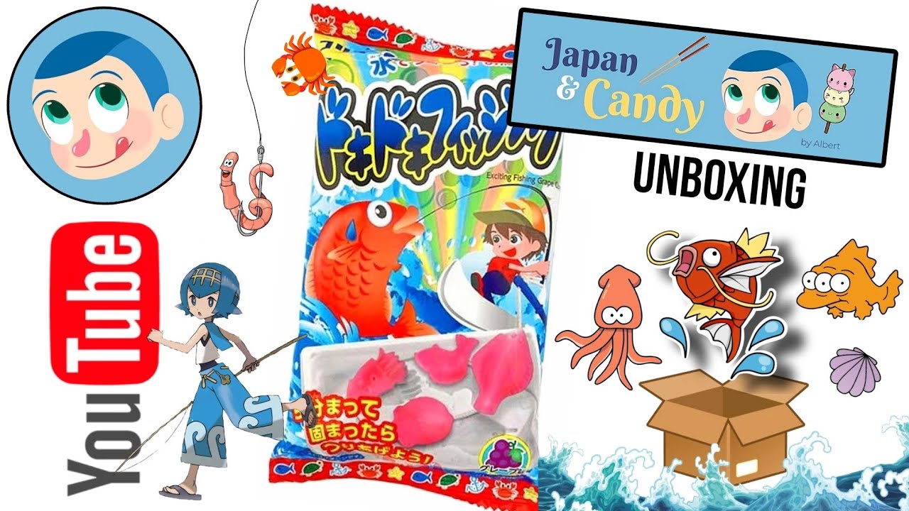 [DIY Kit] Popin Cookin: "Coris&Fish" 📦🦑🎣 Japan&Candy #ポッピンクッキン #kracie ...