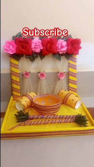 DIY haldi platter 💛🤍// subscribe for more creative ideas 🎀 - YouTube