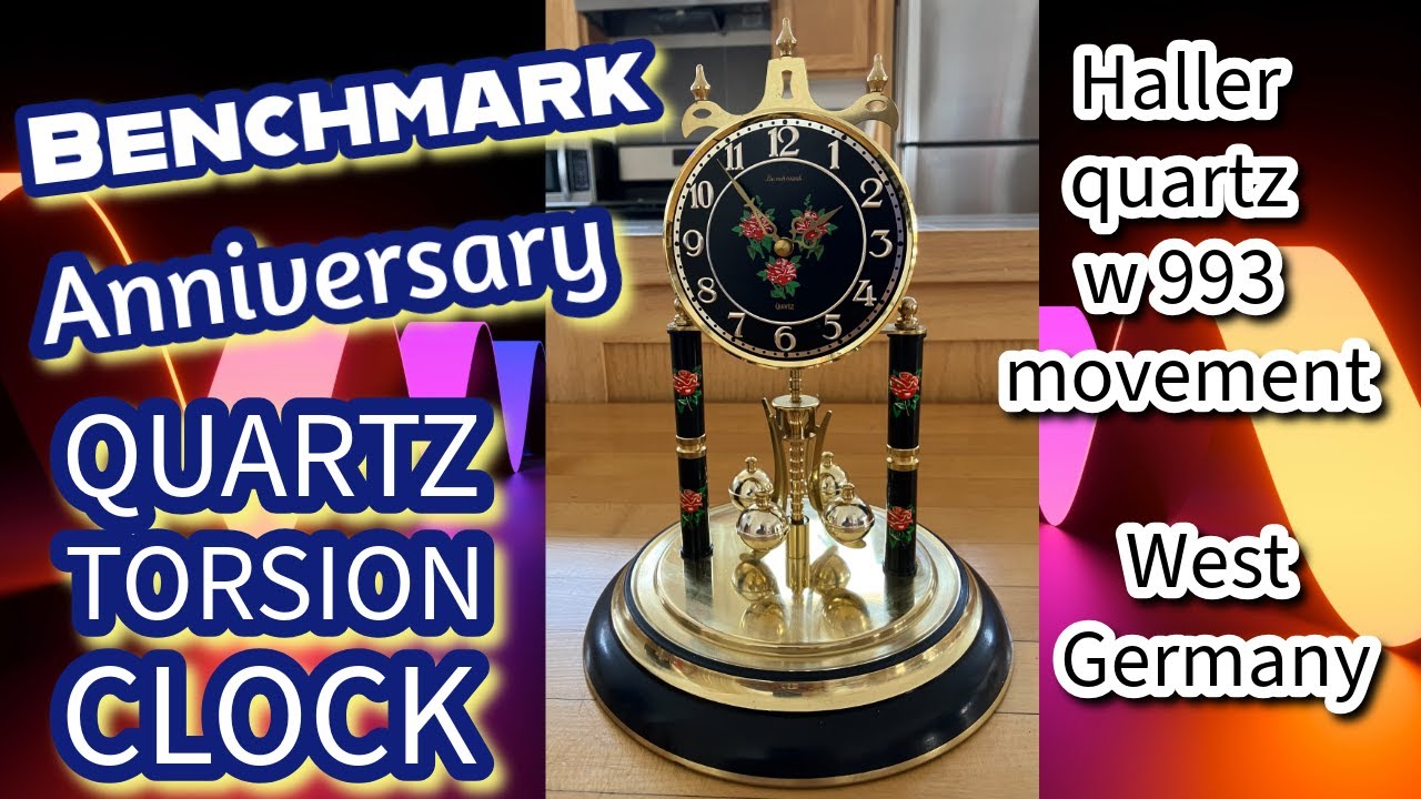 Benchmark Anniversary Quartz Torsion Clock, Haller W 993 Movement, West ...