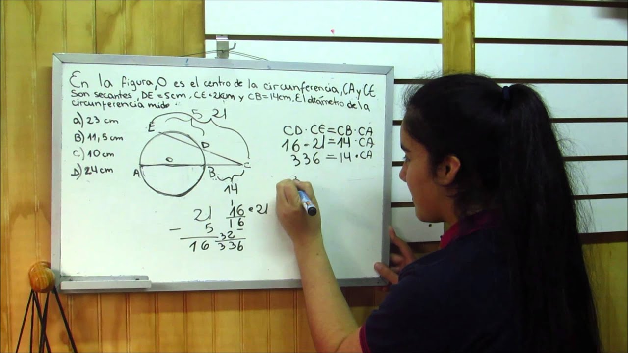 Teorema de las secantes en una circunferencia - YouTube
