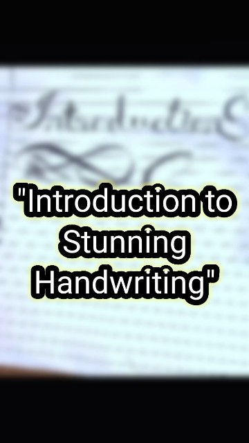 "Introduction Calligraphy - Master Elegant Handwriting Styles!" #shorts ...